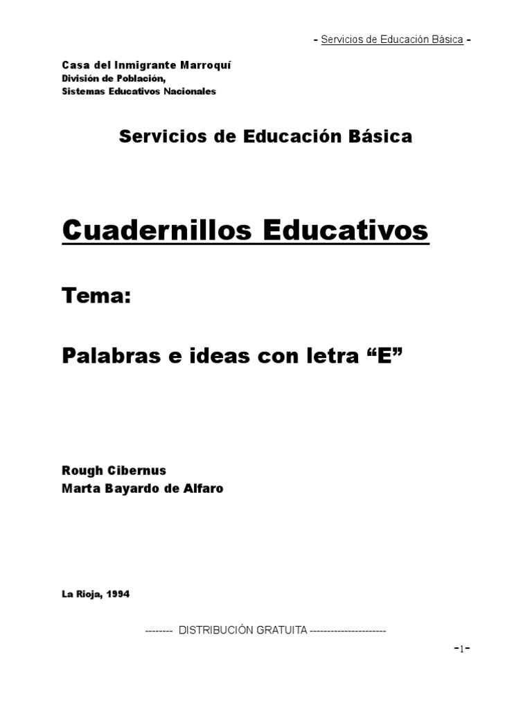 Palabras e Ideas Que Empiezan Con Letra E | PDF | Naturaleza