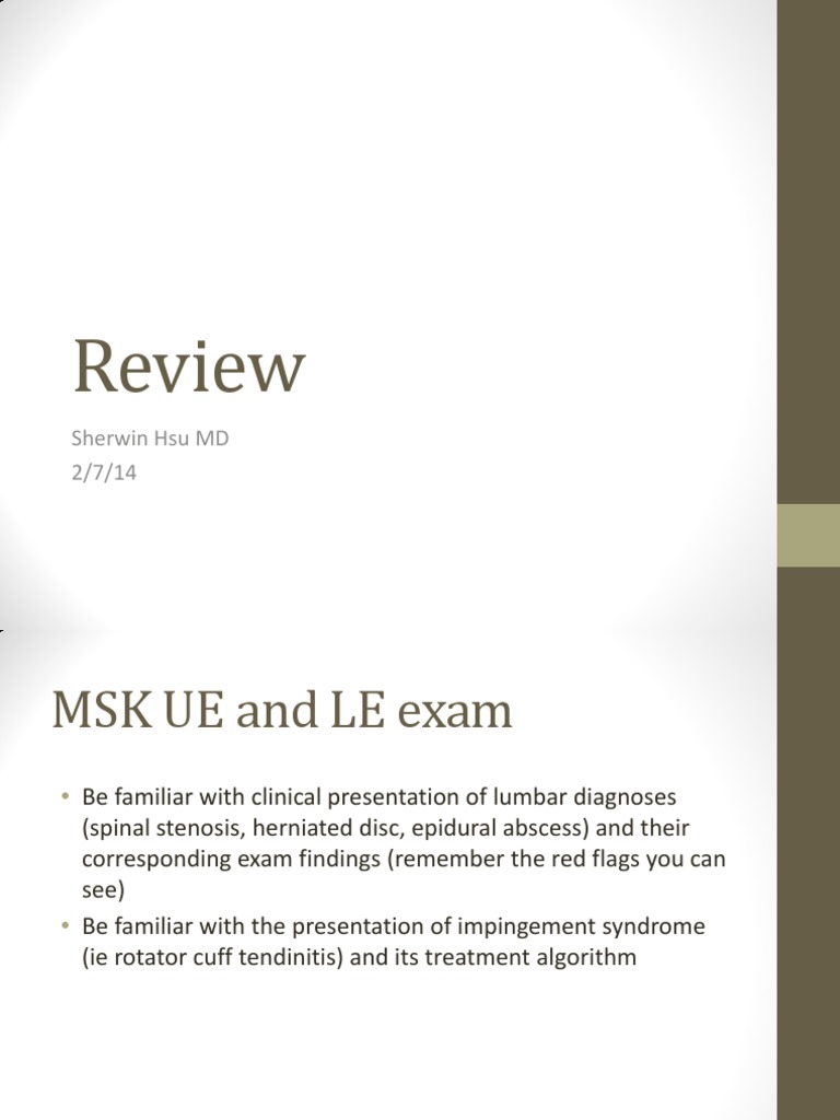 Musculoskeletal System Review Guide | PDF