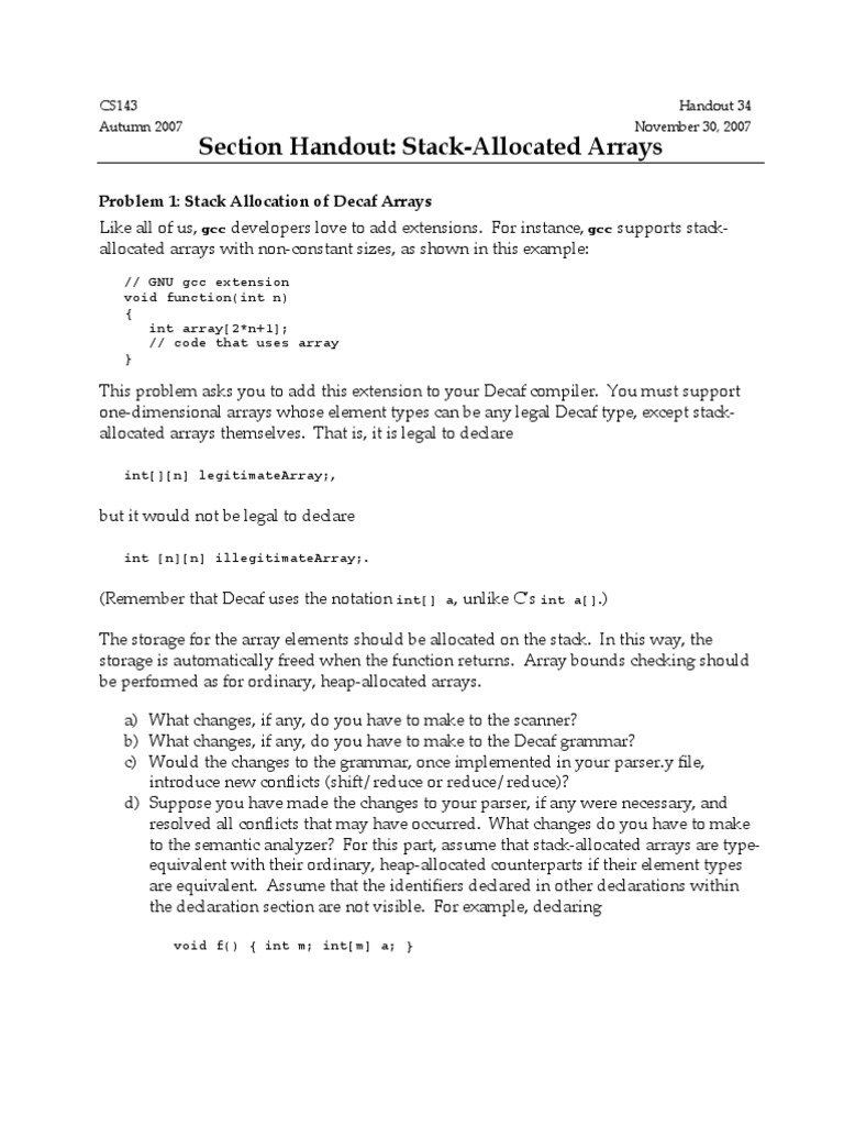 34 Section Handout Pdf Scope Computer Science Array Data Structure 6671