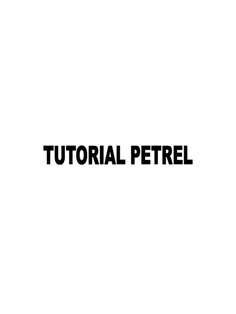 Tutorial Petrel | PDF