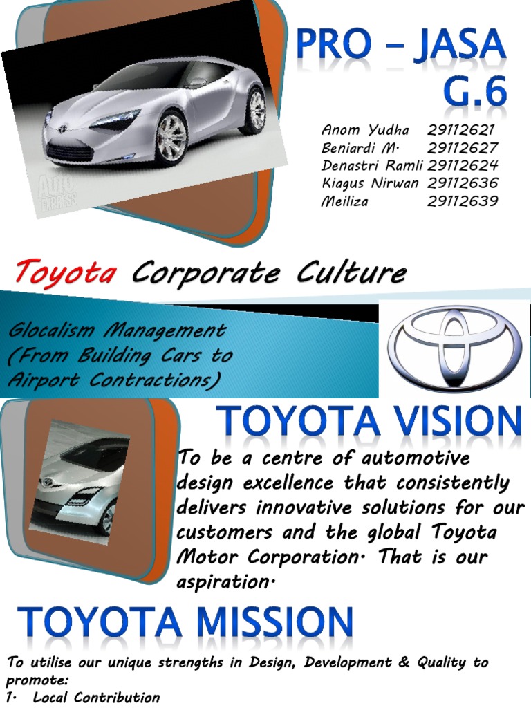 Toyota Corporate Culture FINAL - Group 6 | PDF | Toyota ...