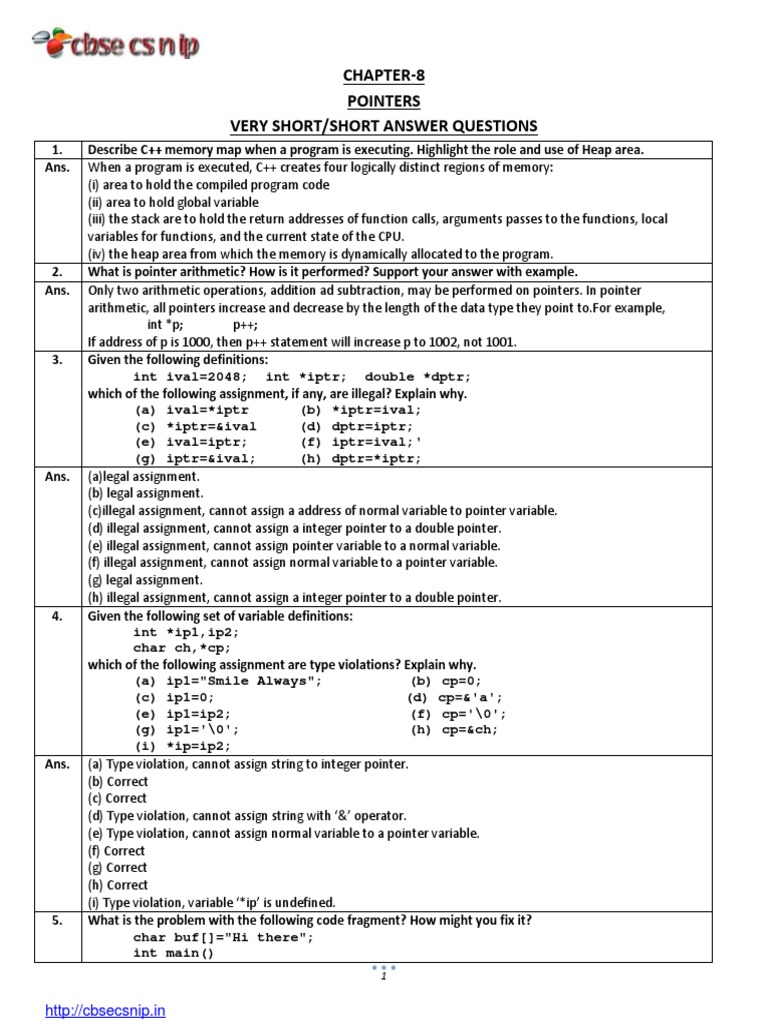 Pointer 2 | PDF | Pointer (Computer Programming) | Software Engineering