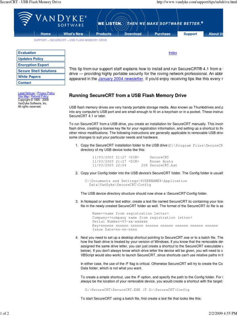 SecureCRT - USB Flash Memory | PDF | Usb Flash Drive | Computer File