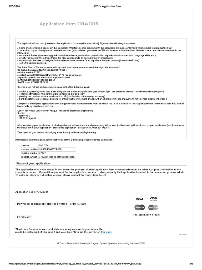 CTU - Application Form - Bukti Pembayaran | PDF | Payments | Credit Card