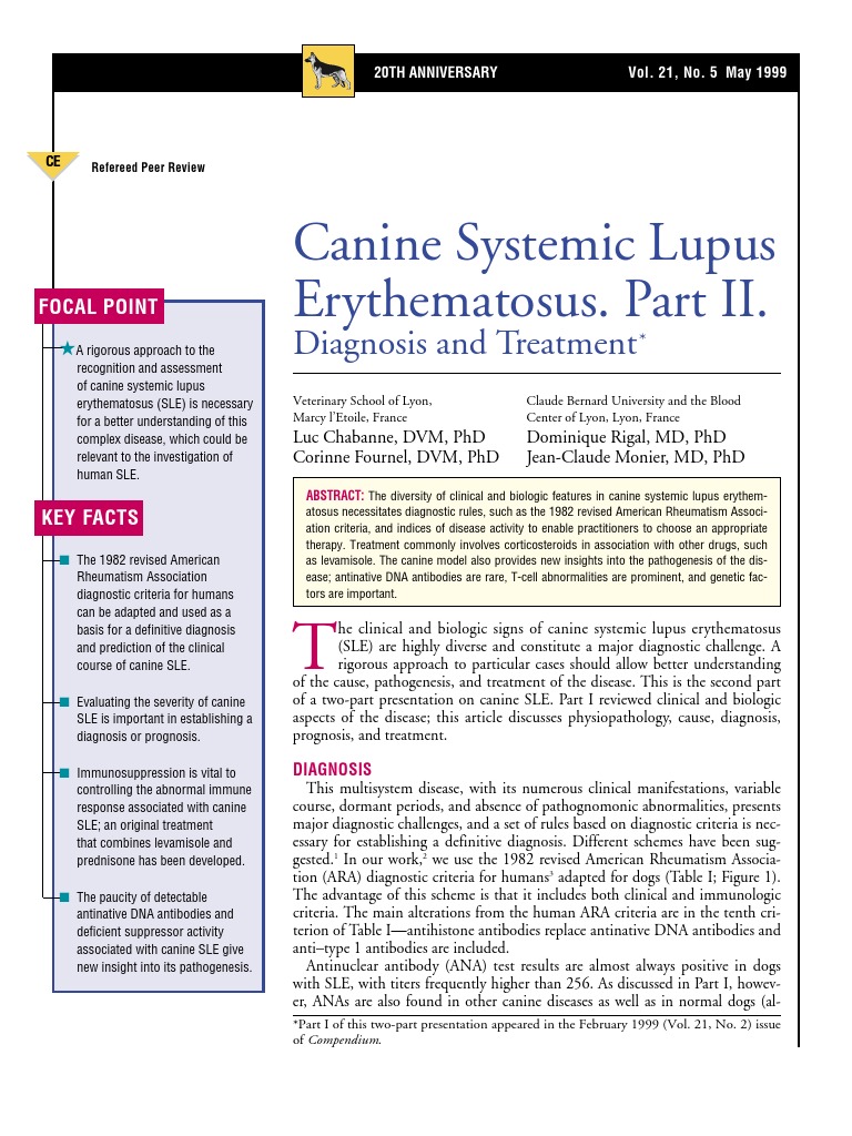 CANINE-Canine Systemic Lupus Erythematosus.part II | Systemic Lupus ...
