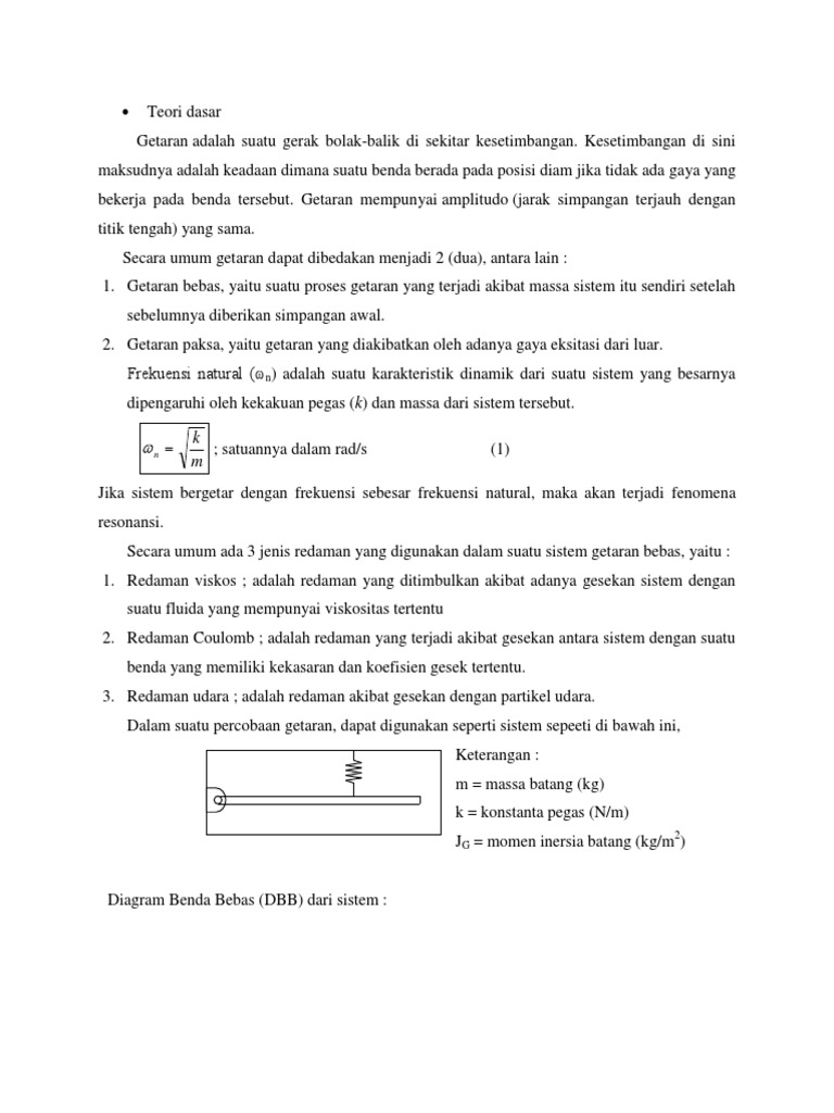 Teori Dasar Getaran Paksa | PDF