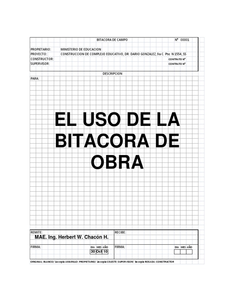 Bitacora de Obra | Blog | Imprenta