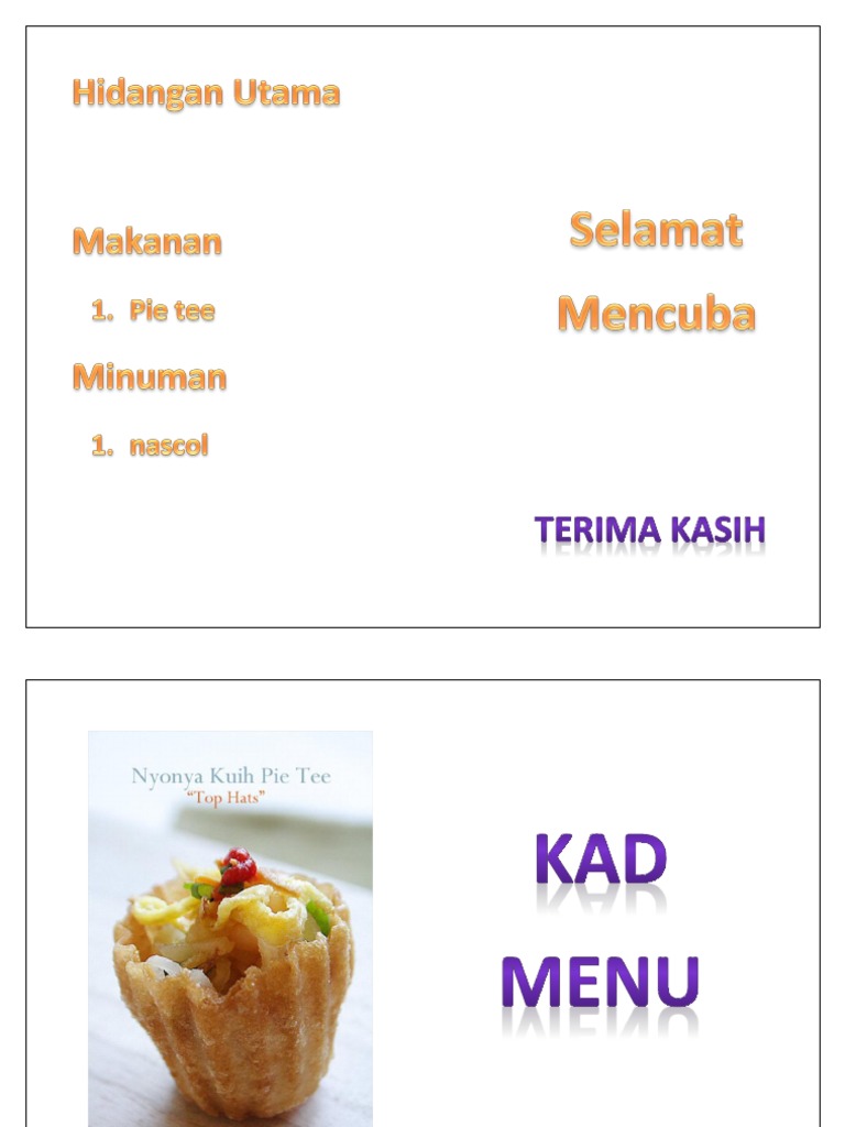 Kad Menu | PDF