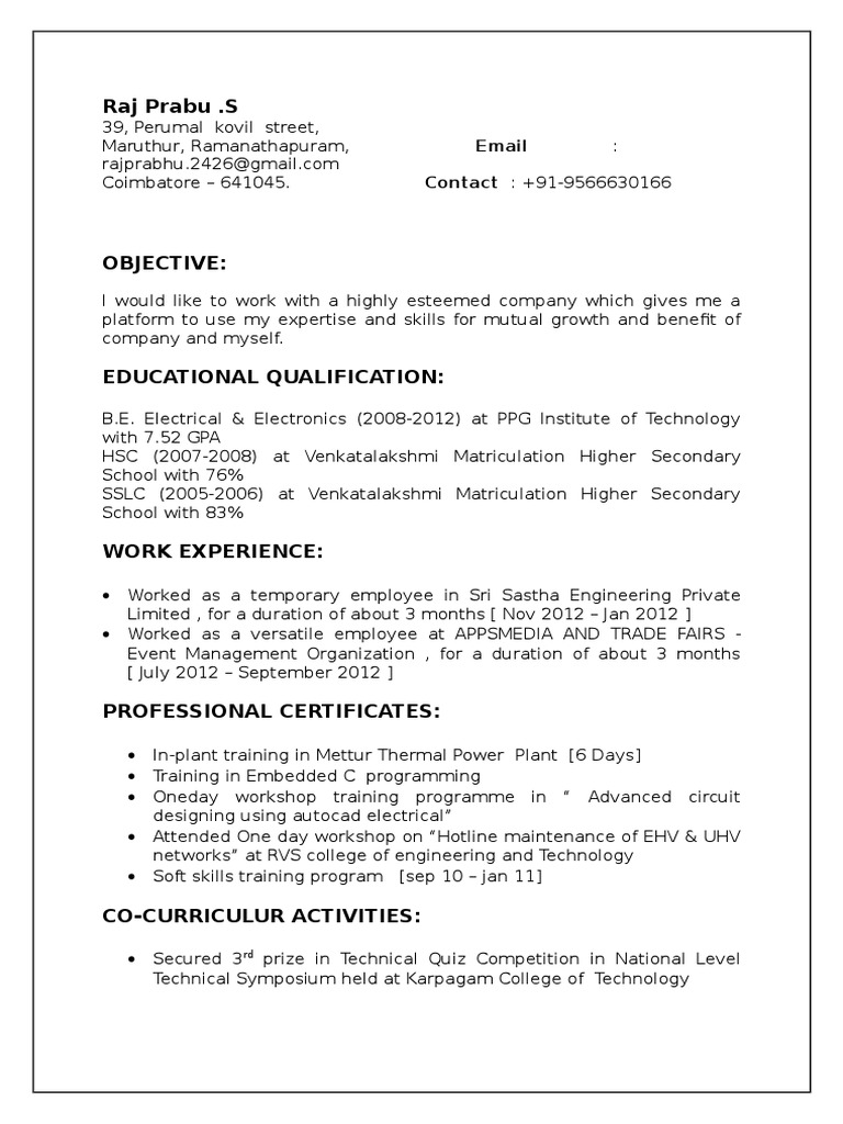 Raj Prabu - Resume | PDF | Business