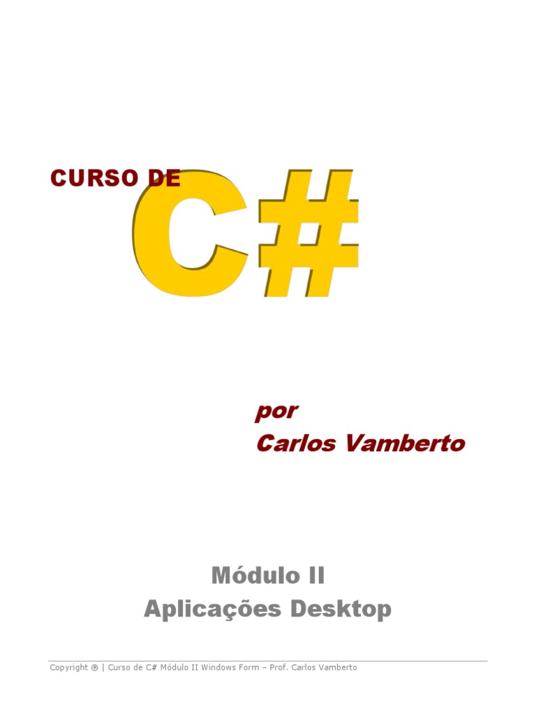 Apostila C# - Módulo 2 - Windows Form Com C# | PDF | Microsoft SQL ...