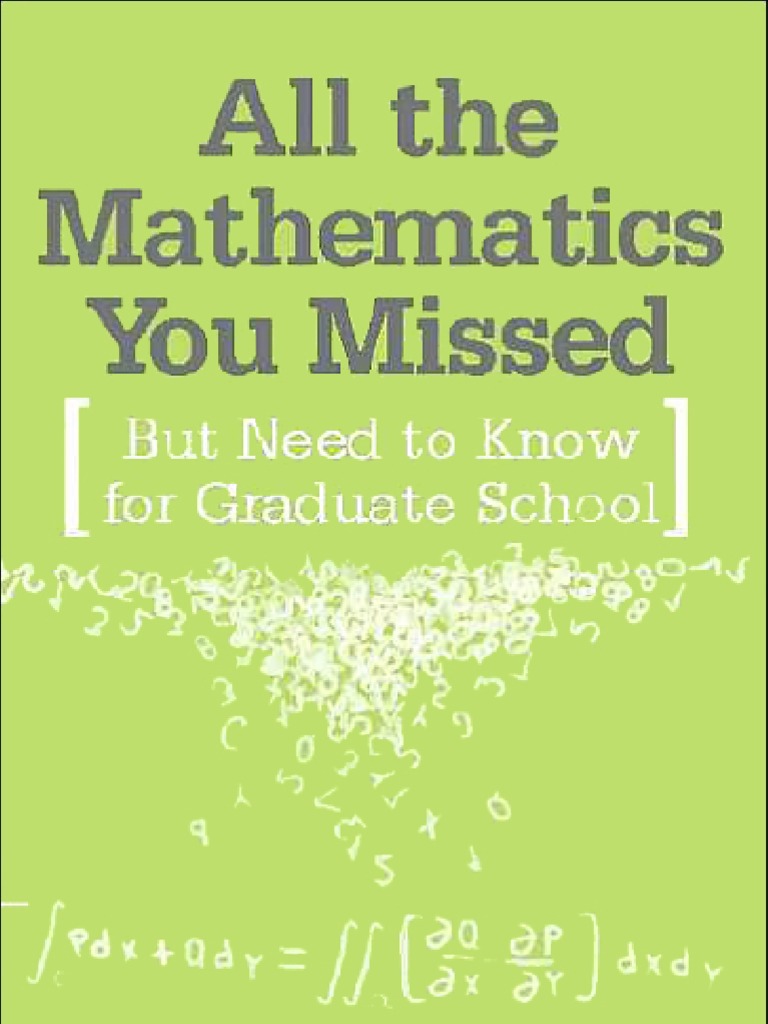 All The Mathematics You Missed | PDF