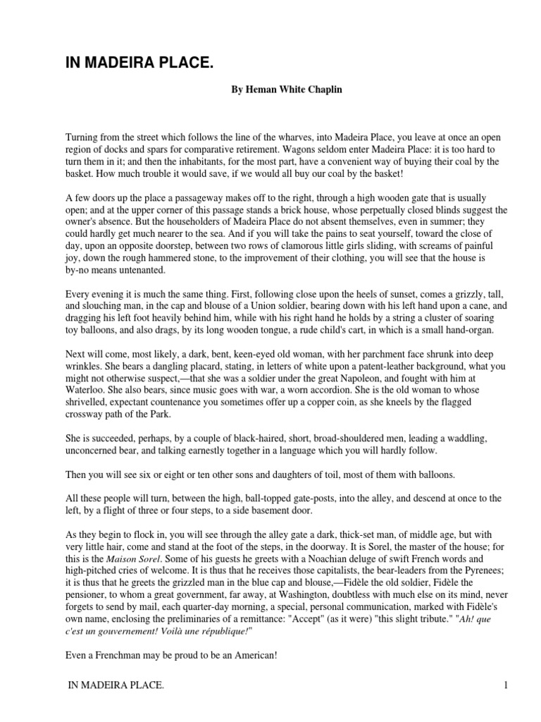 In Madeira Place1887 by Chaplin, Heman White, 1847-1924 | PDF