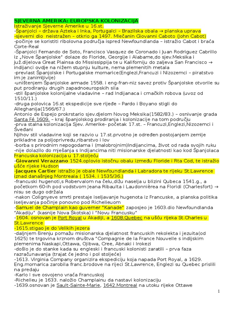 Svjetska Povijest Novi Vijek (Skripta) | PDF