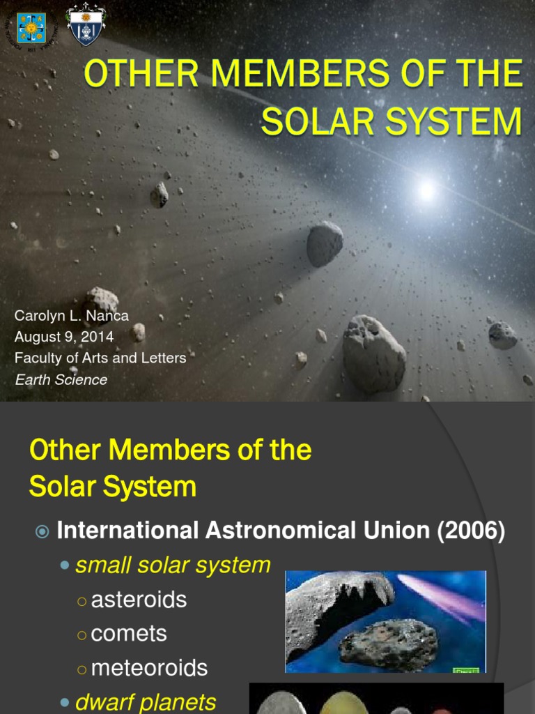 Analysis of Small Solar System Bodies Such as Asteroids, Comets, Dwarf ...