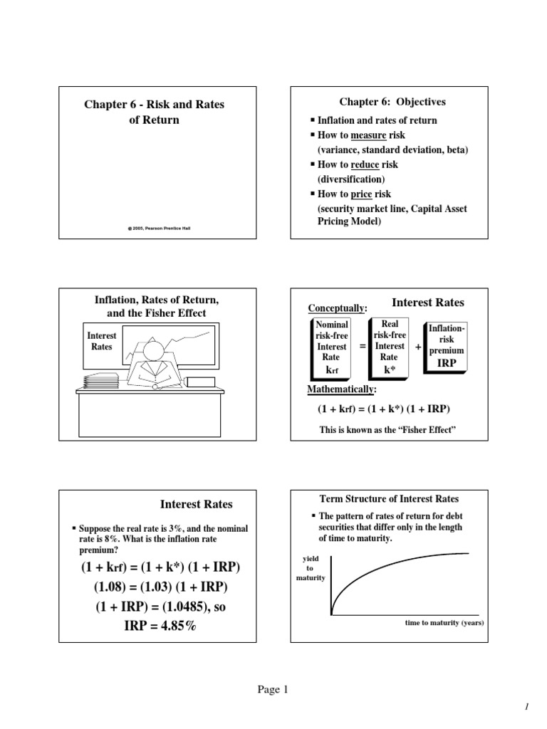 Chapter 6 Risk and Return Lecture | PDF | Beta (Finance ...