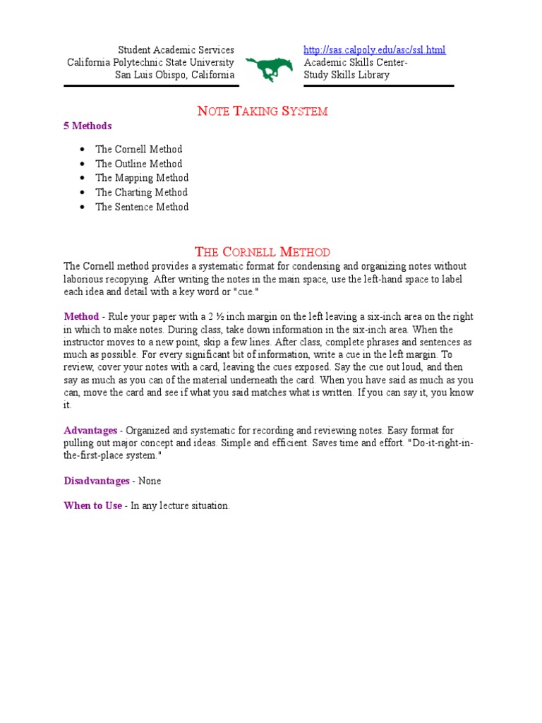 Note Taking System | PDF | Science | Science (General)