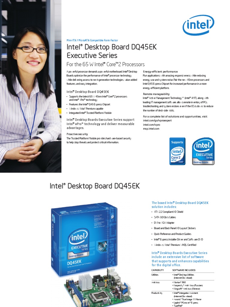 Intel® Desktop Board DQ45EK | PDF | Intel | Bios