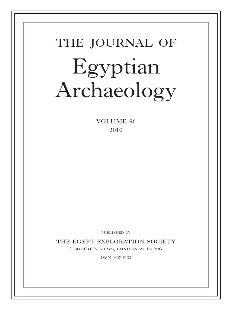 Egyptian Archaeology: The Journal OF | PDF | Ancient Egypt