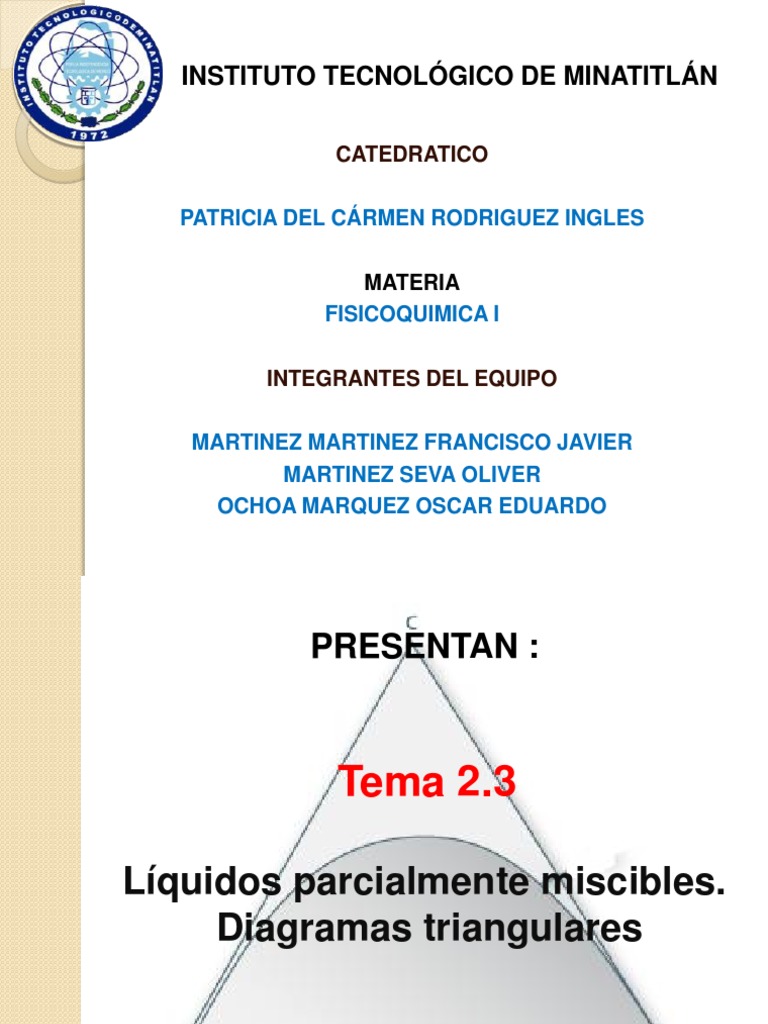 Liquidos Parcialmente Miscibles y Diagramas Triangulares ...