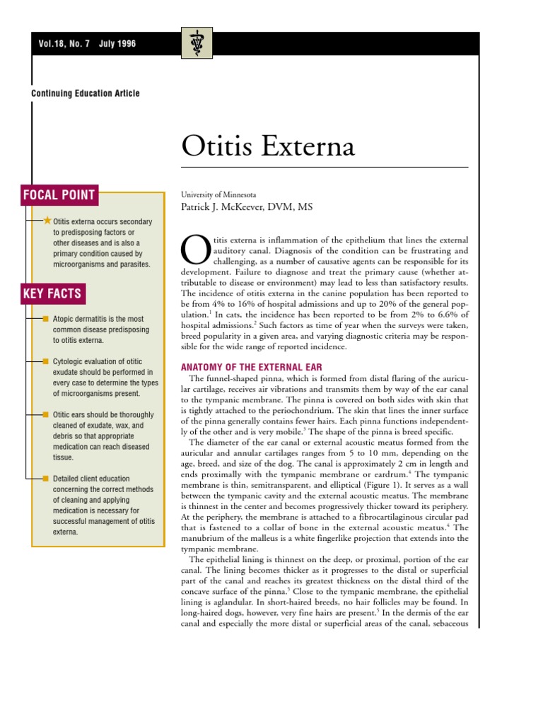 Otitis Externa | PDF | Ear | Inflammation
