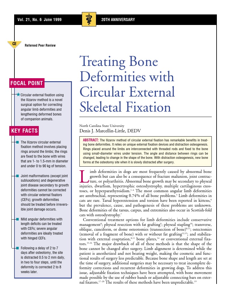 Treating Bone Deformities With Circular External Skeletal Fixation Pdf Musculoskeletal