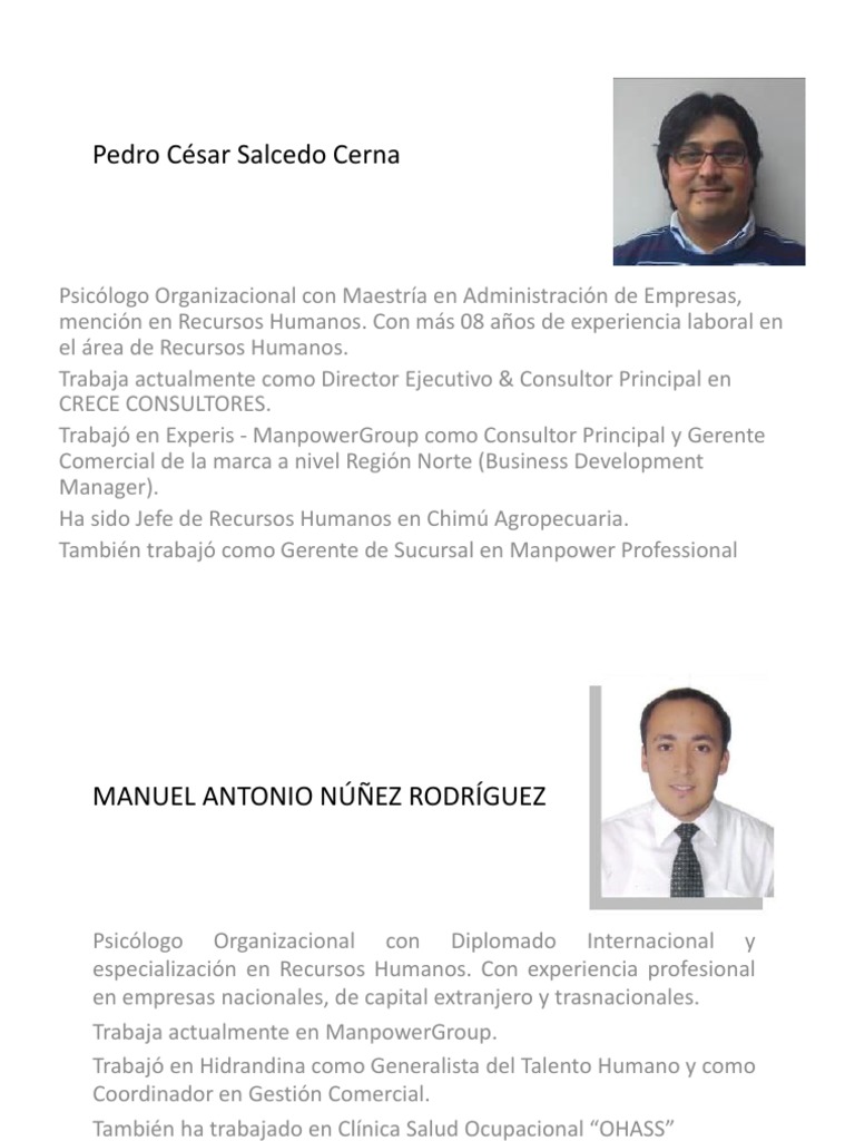 Presentación de Ponentes | PDF