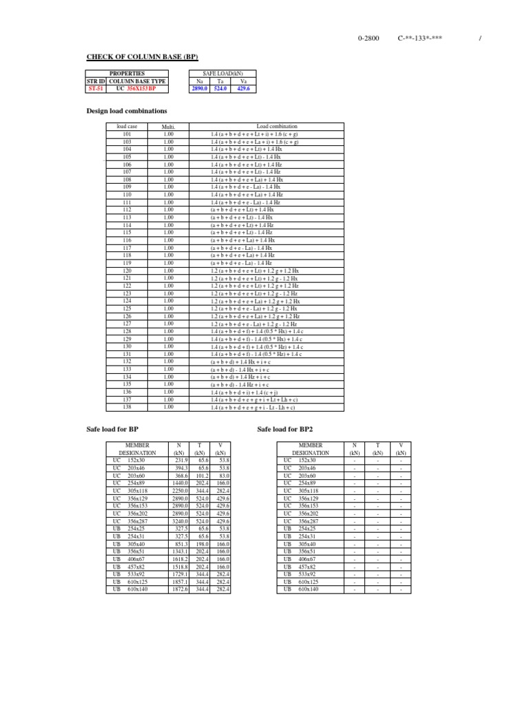 BASE (Pin) - R1 For Calculation Sheet | PDF | Engineering | Civil ...