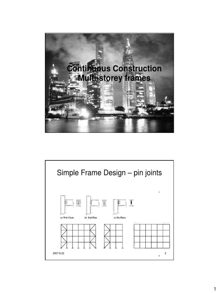 Continuous Frames | PDF | Buckling | Beam (Structure)