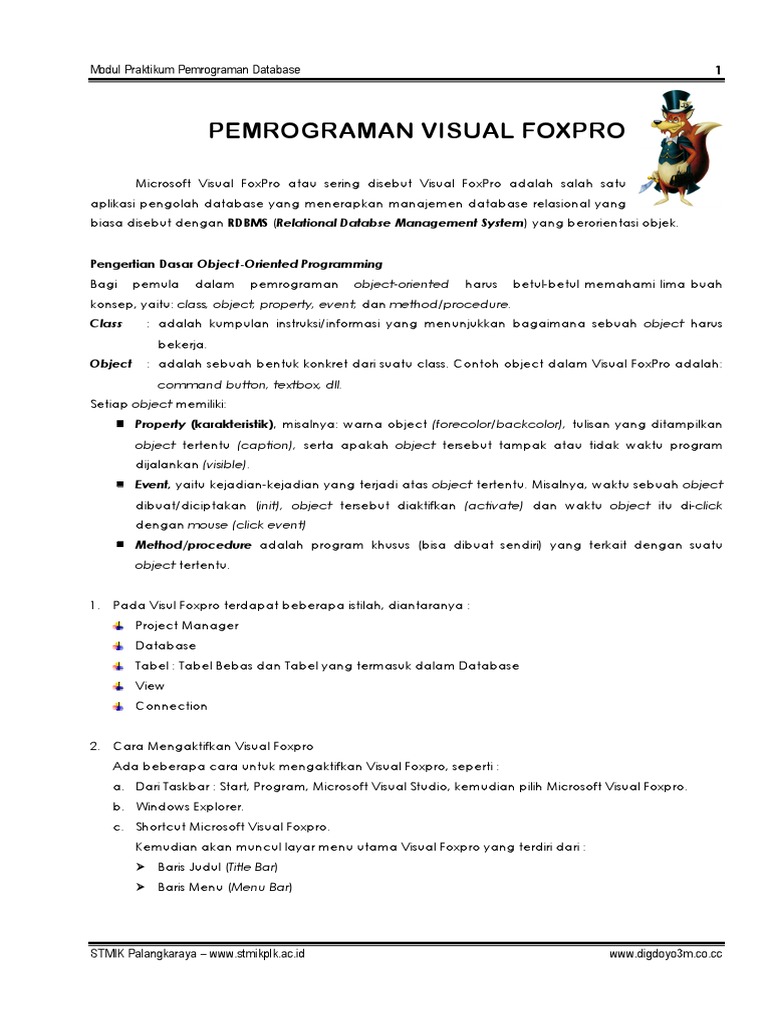 Modul Visual Foxpro-Buat Belajar | PDF