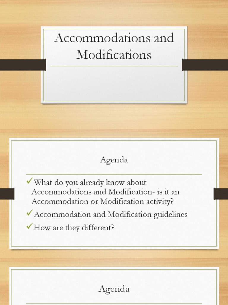 Accommodations vs. Modifications Explained | PDF | Individualized ...
