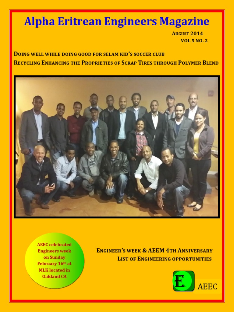 Alpha Eritrean Engineers Magazine 2014 August Issue | PDF ...