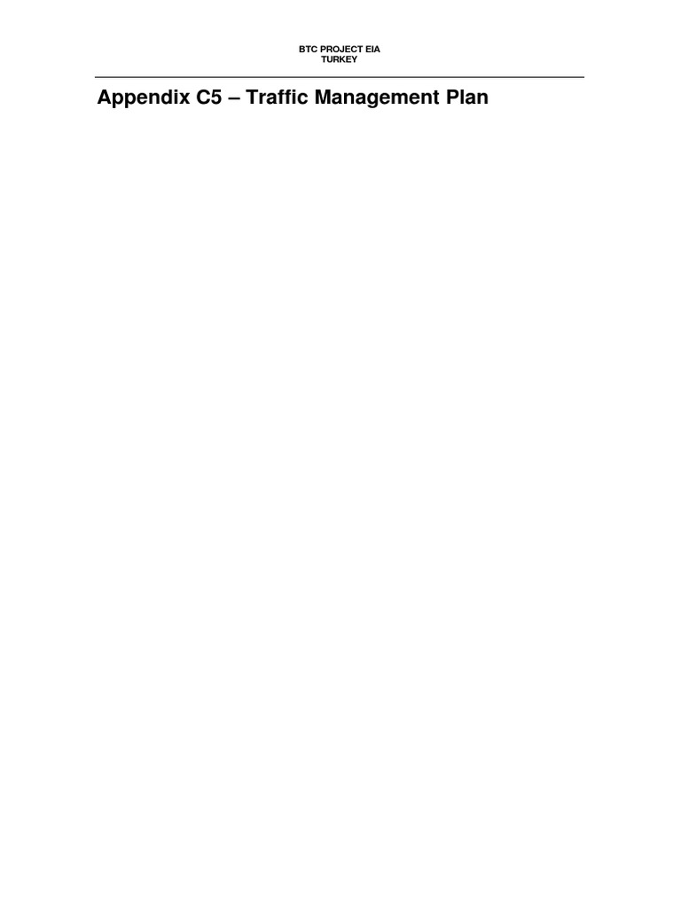 2 Traffic Management Plan Sample | PDF | Road | Environmental Impact ...