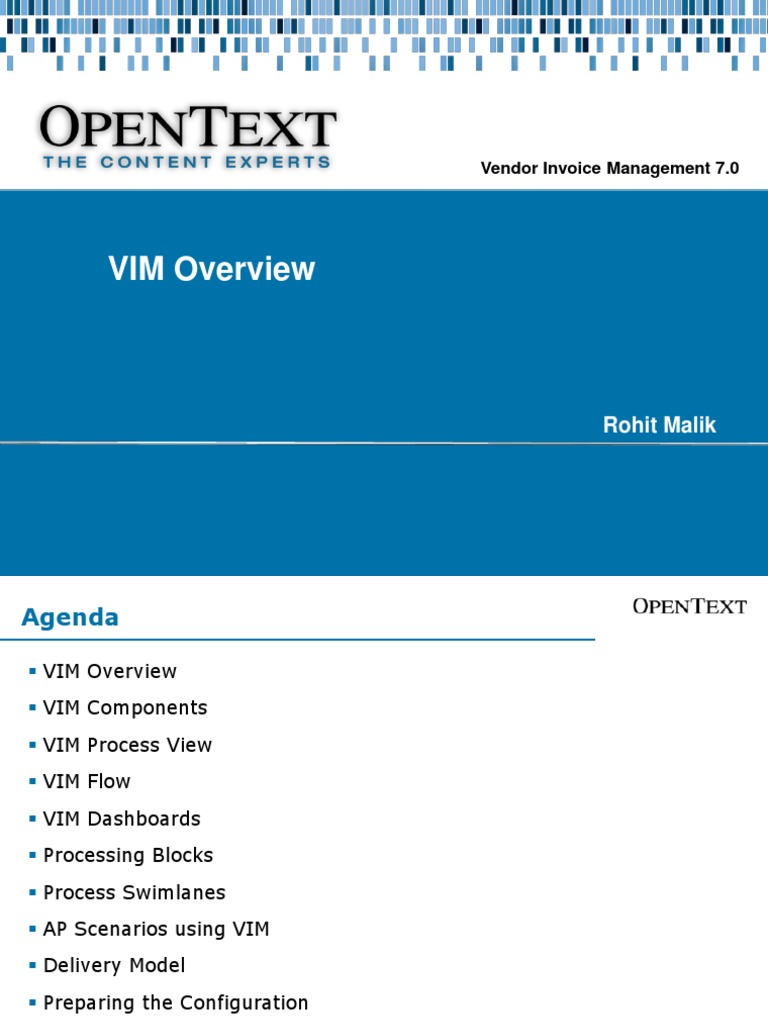 OpenText VIM 7.0 Overview and Components | PDF | Optical Character ...