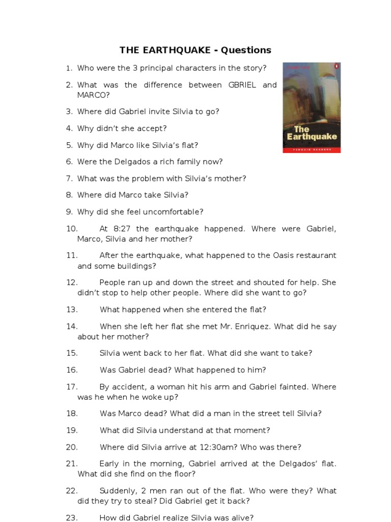 The Earthquake Questions | PDF