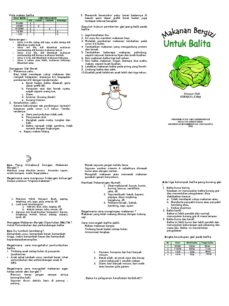 Leaflet Balita KEP | PDF