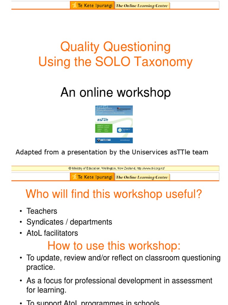 Solo Taxonomy | PDF | Metacognition | Question