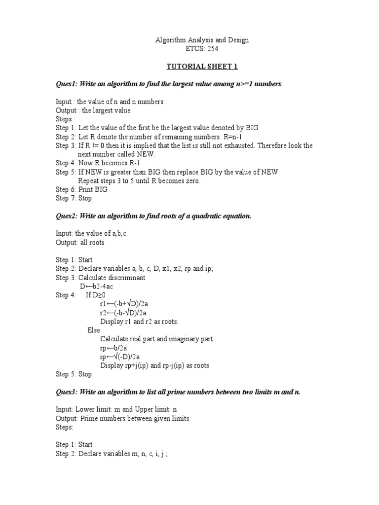 Algorithms For Common Mathematical And Logical Problems With Python Pseudocode And Analysis Of
