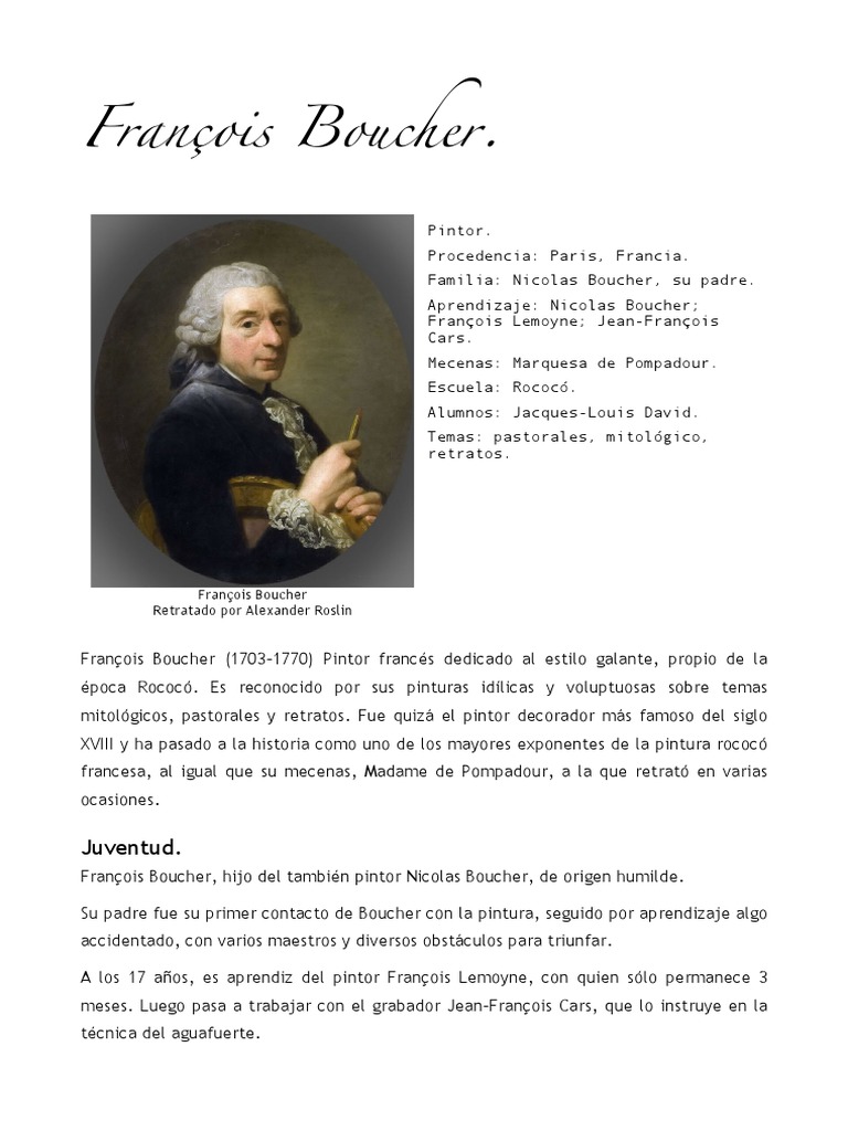 BOUCHER, Francois | PDF | Artes (general) | Pinturas