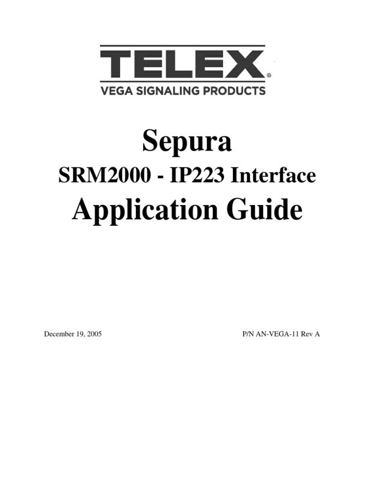 Sepura PEI Interface Manual | PDF | Ip Address | Port (Computer Networking)