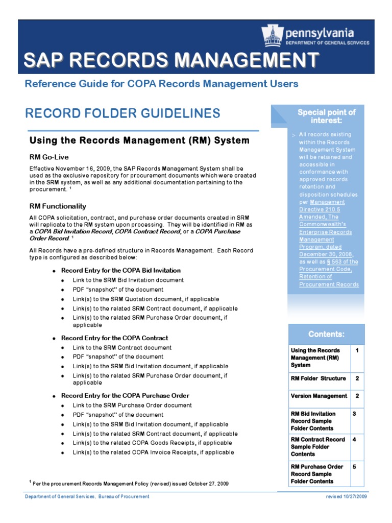SAP Record Management Folder Guidelines | Download Free PDF | Request ...