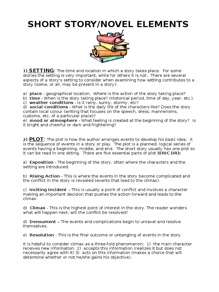 Short Story Elements Handout | PDF | Narration | Psychological Concepts