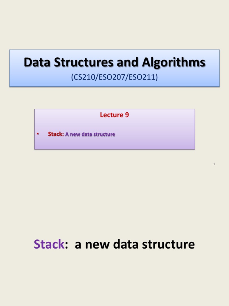 Data Structures and Algorithms: (CS210/ESO207/ESO211) | PDF | Data ...