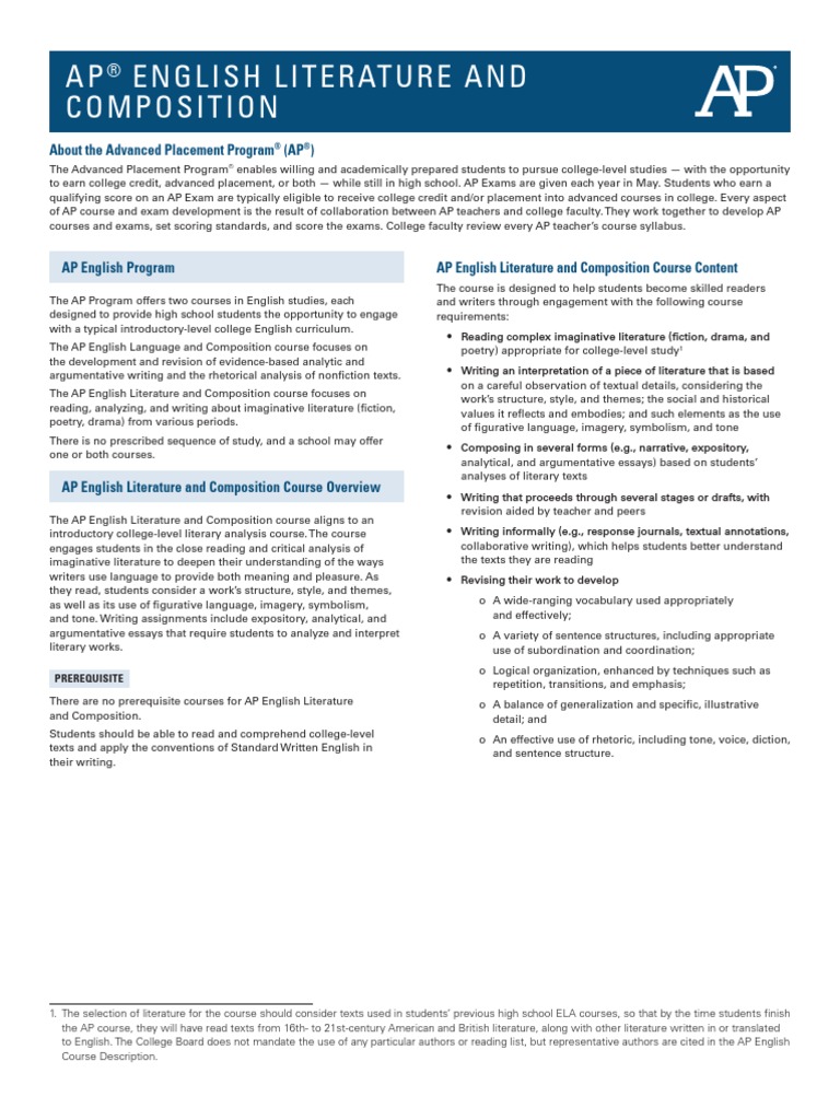 ap-english-literature-course-overview | Multiple Choice | Advanced ...