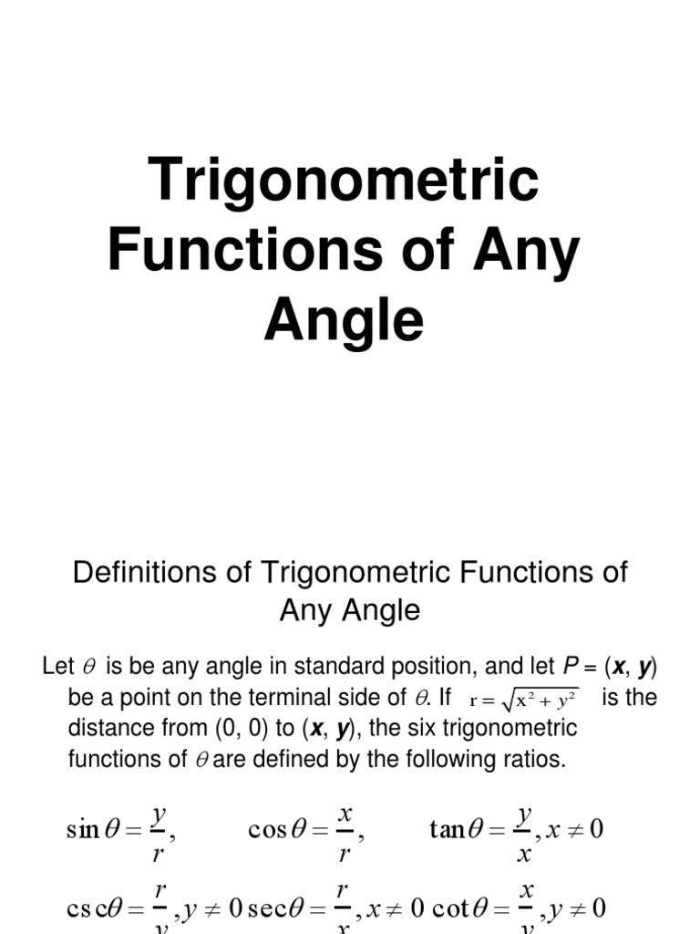 Trigonometry for Math Students | PDF | Trigonometric Functions | Geometry