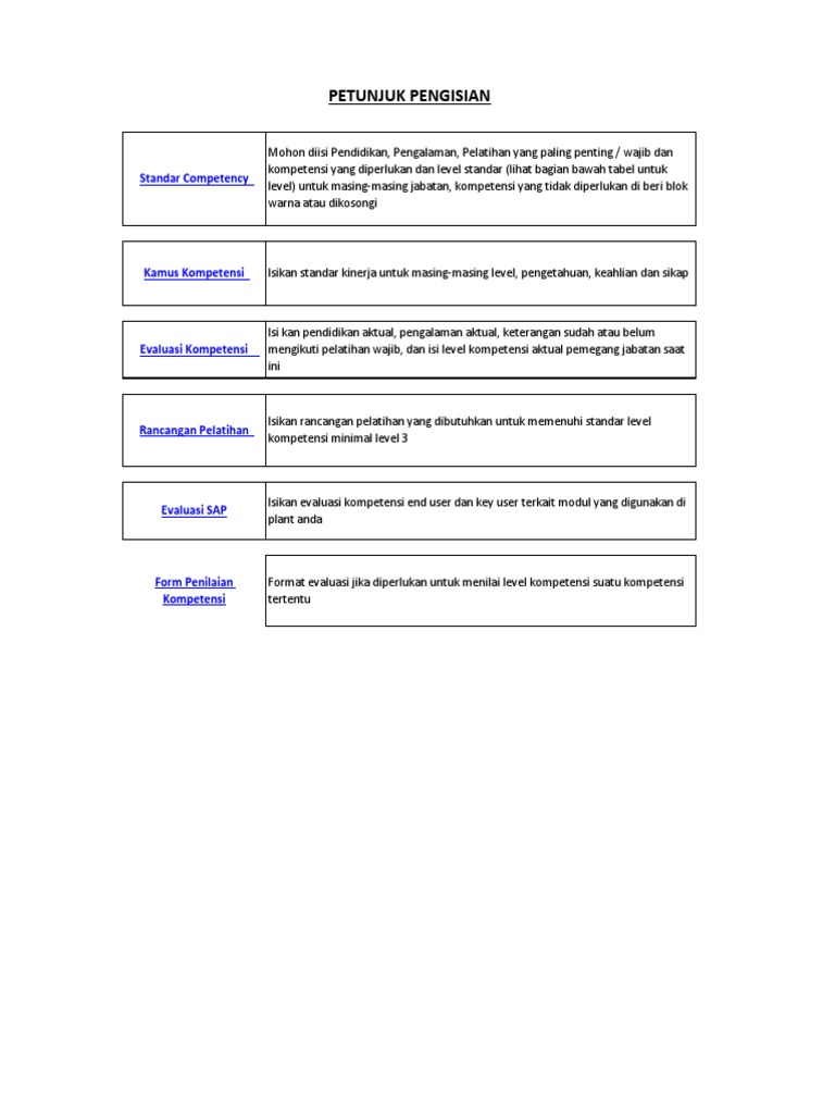 Matrik Kompetensi | PDF