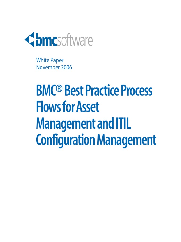 BMC Best Practice Process Flow | Itil | Business Process
