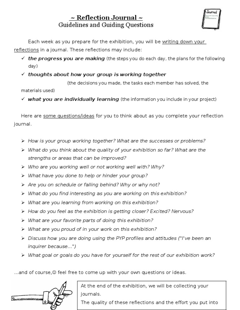 PYP Exhibition Reflection Journal Guide | PDF | Neuropsychological ...