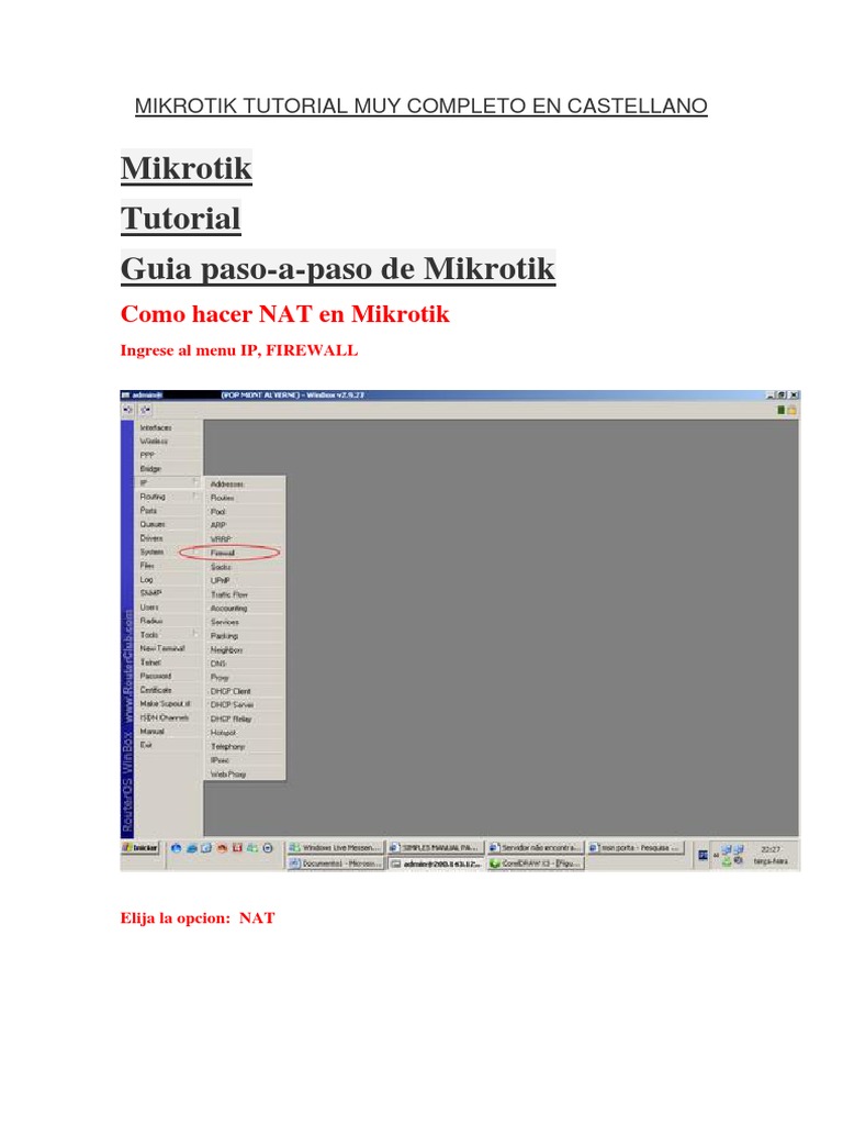 Mikrotik Tutorial Muy Completo en Castellano | PDF | Cortafuegos ...
