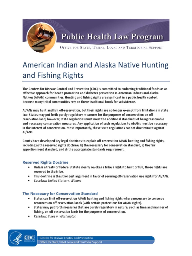 American Indian and Alaska Native Hunting and Fishing Rights | Native ...