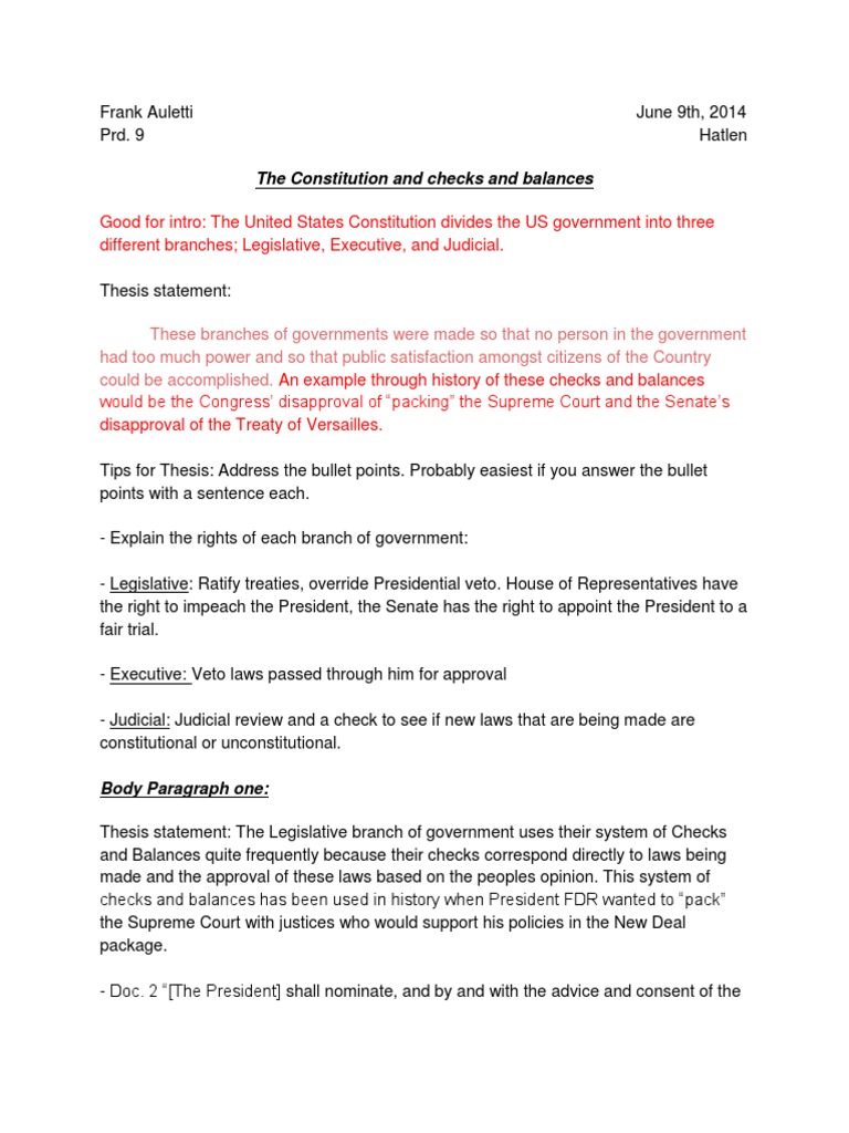 Understanding Checks and Balances in Government | PDF | Separation Of ...